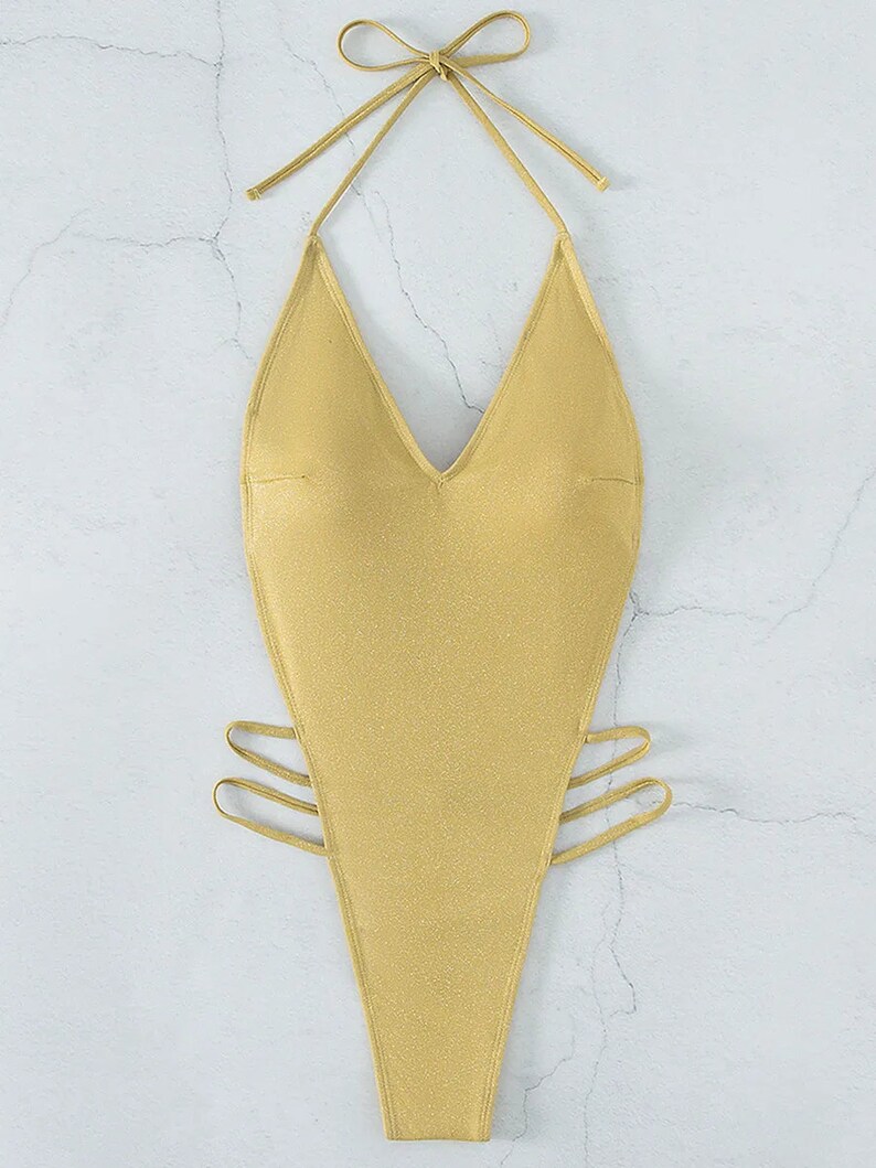 Halter Extreme Mini Micro String Une Pièce Maillot De Bain - Etsy France