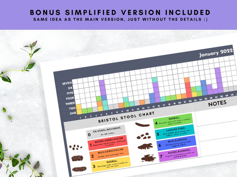 Monthly IBS Tracker Google Sheets | Customizable Bowel Movement Log ...