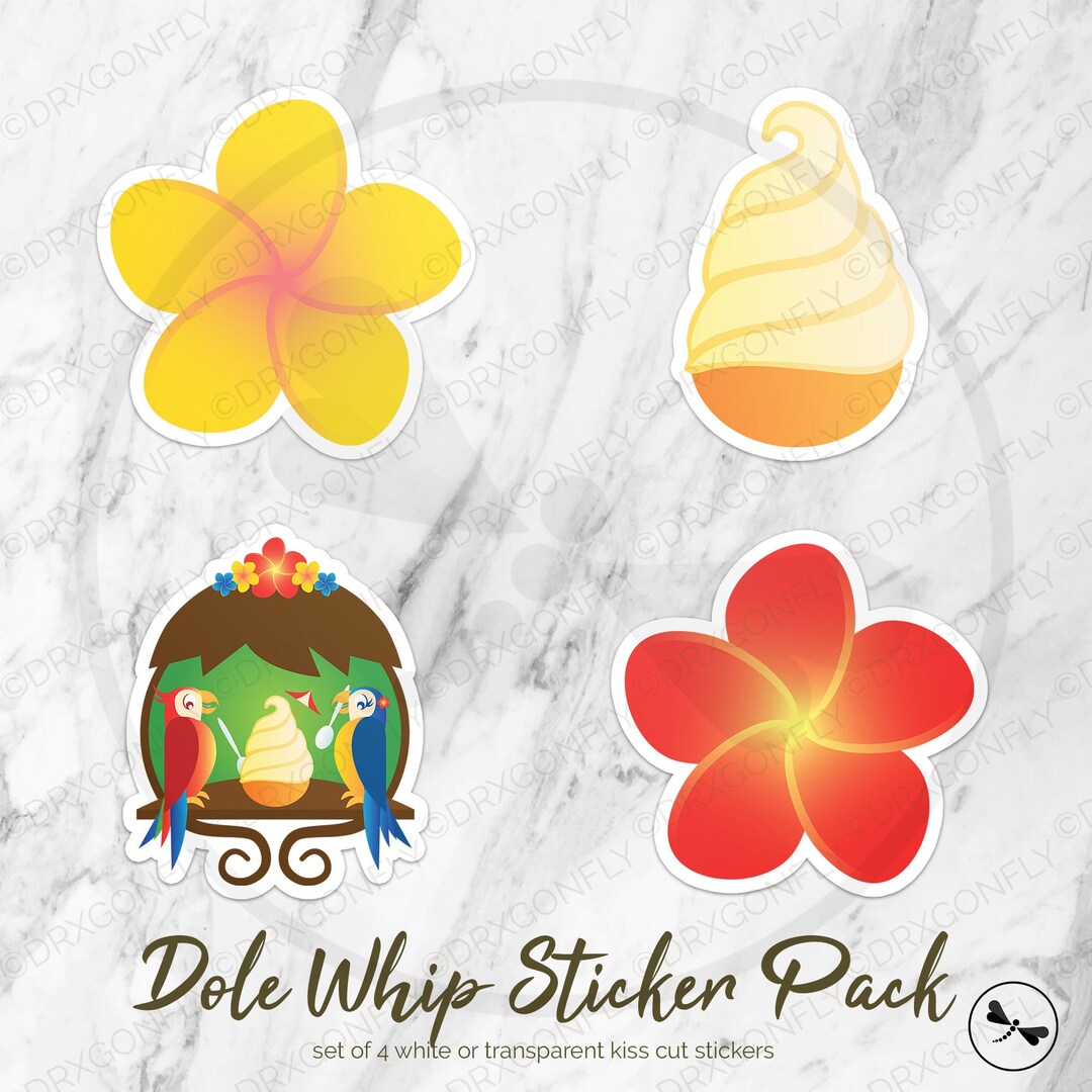 Dole Whip Inspired Stickers (SET OF 4) | Enchanted Tiki Room | Tropical ...