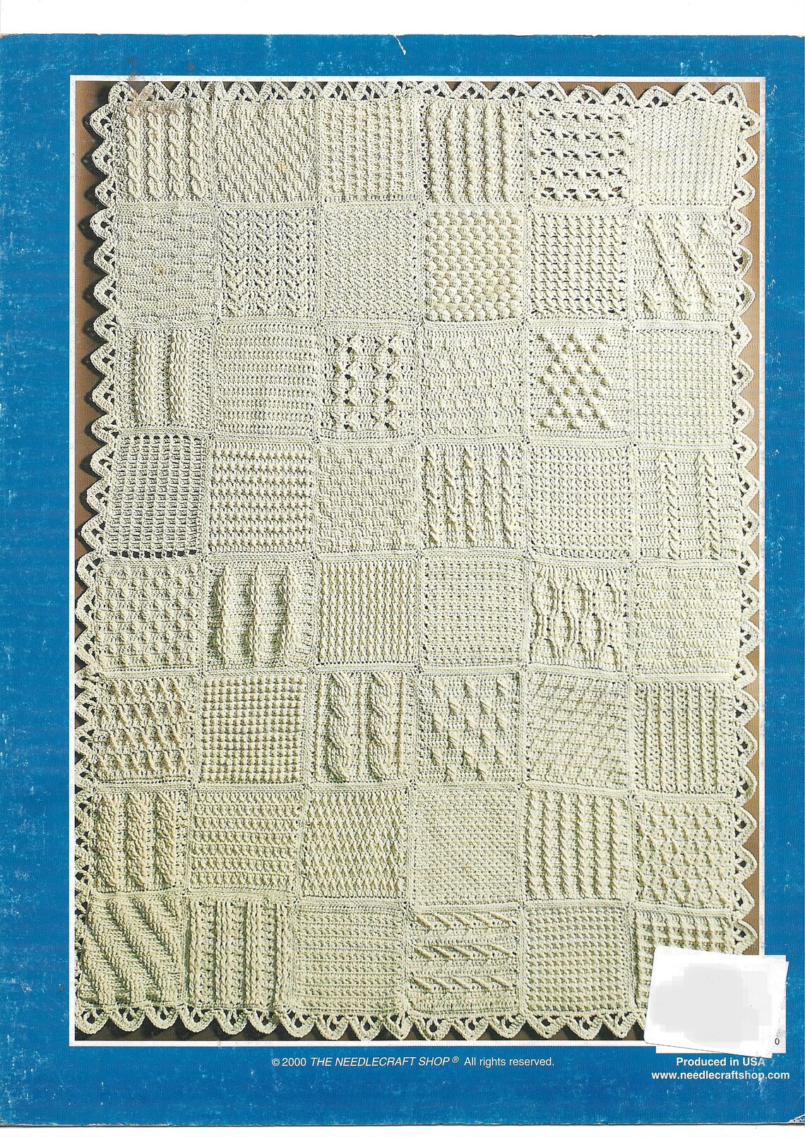 Aran Sampler Afghan Crochet Pattern Blanket Yarn Handmade Project - Etsy