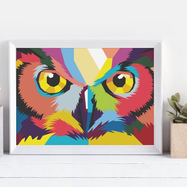 Paint by Number Kit, Owl - Etsy