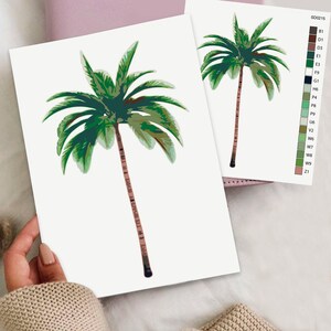Palm Tree Art Project DIY Painting Nature Paint by Number Kit Floral ...