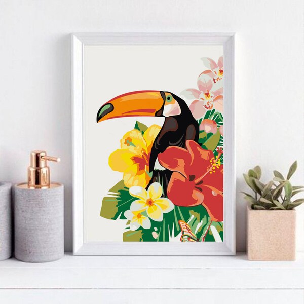 Toucan Paint by Number - Etsy