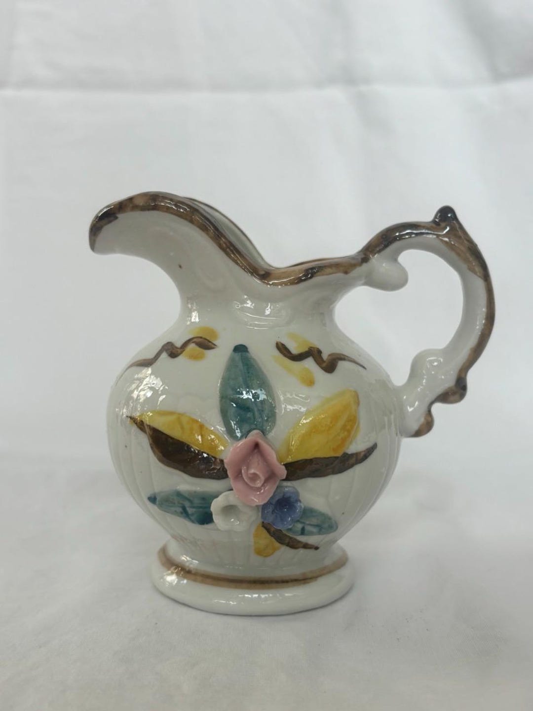 Vintage Ceramic Mini Pitcher Hand-painted Creamer - Etsy