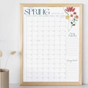 Canva Template | Spring Calendar 3-month Calendar | CUSTOMIZABLE ...