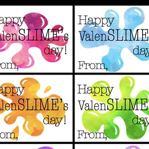 Slime Valentines / Valenslimes Day / Printable Valentine / Instant ...