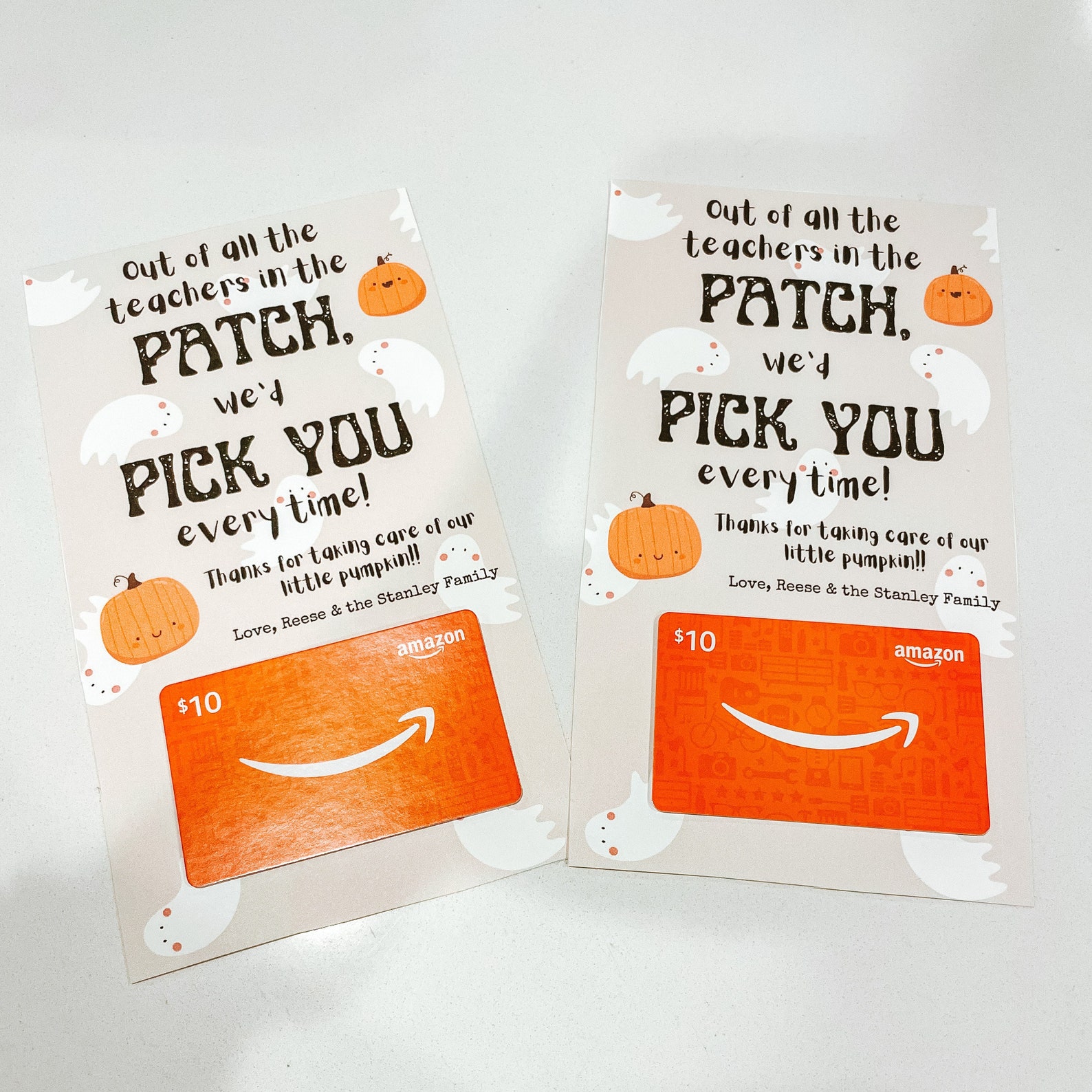 Pumpkin Patch Teacher Halloween, Fall, October Gift Tag- Gift Card ...