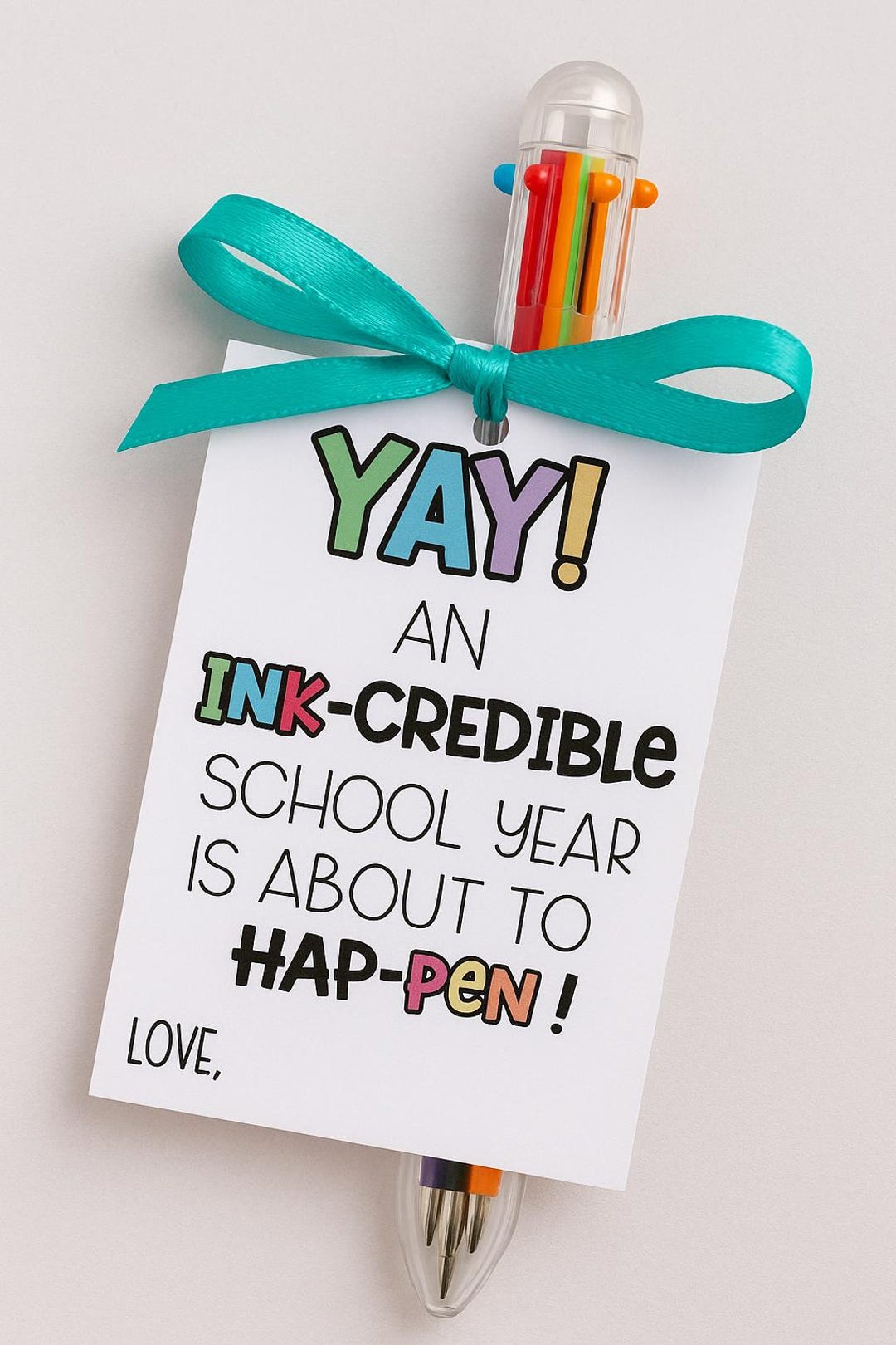 Back to School Pen Gift Tag: Teacher/student Printable (digital ...