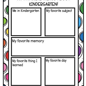 Favorite Things About My Grade: Student Fill In! End of Year/ Teacher ...