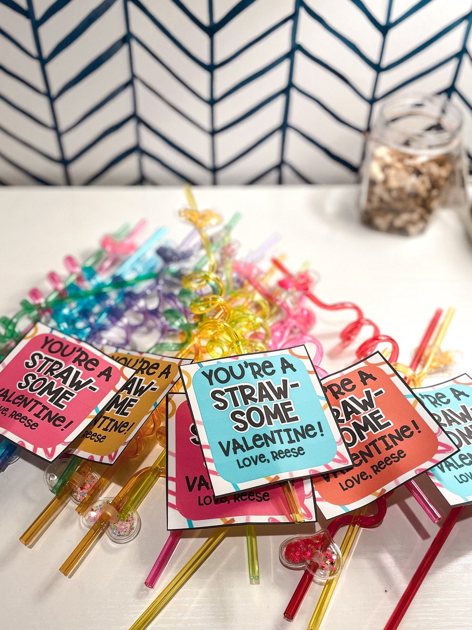 Straw-some Valentine's Cards for Crazy, Twisty Straws - Etsy