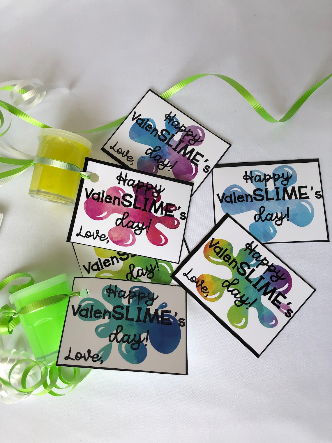 Slime Valentines / Valenslimes Day / Printable Valentine / Instant ...