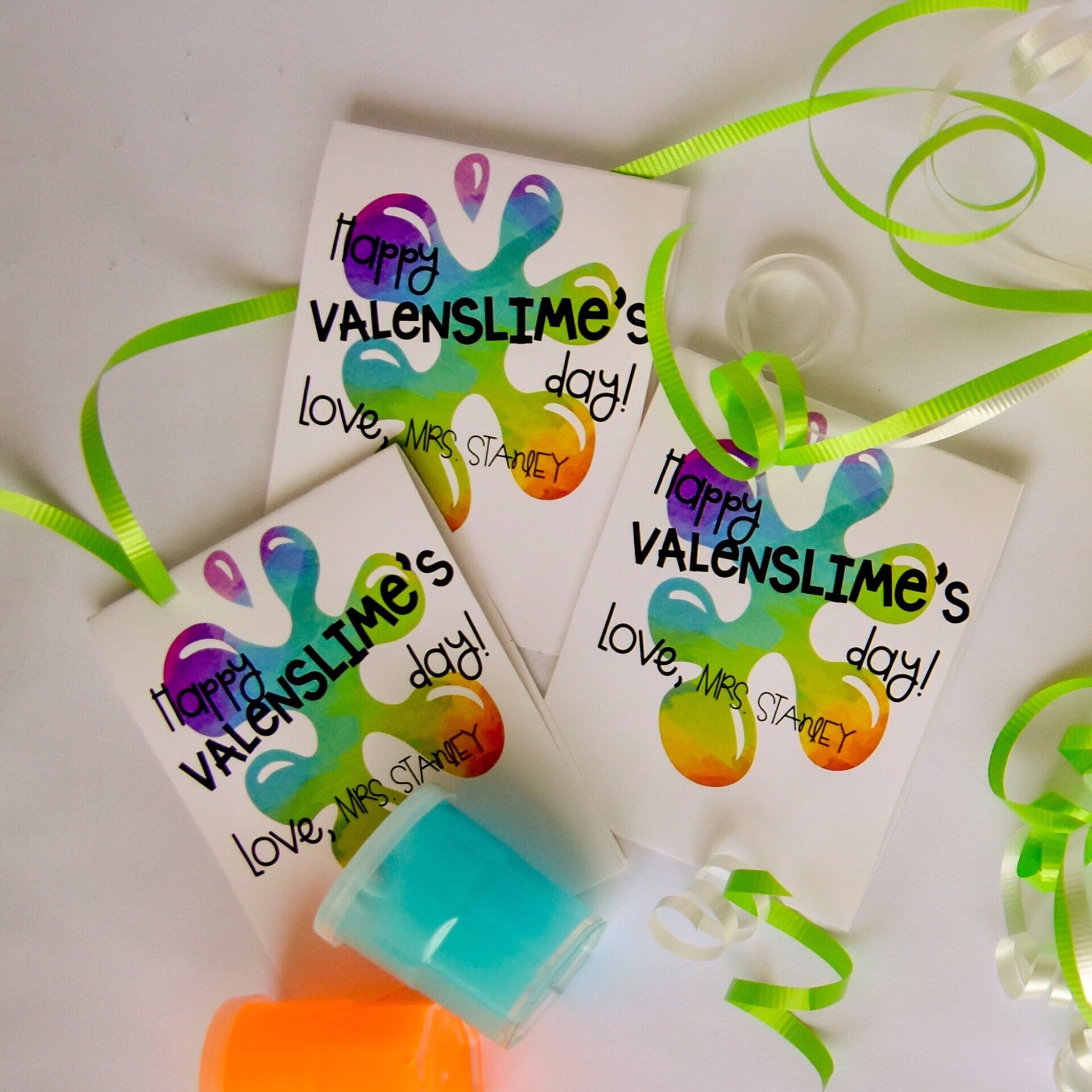 Slime Valentines / Valenslimes Day / Printable Valentine / Instant ...