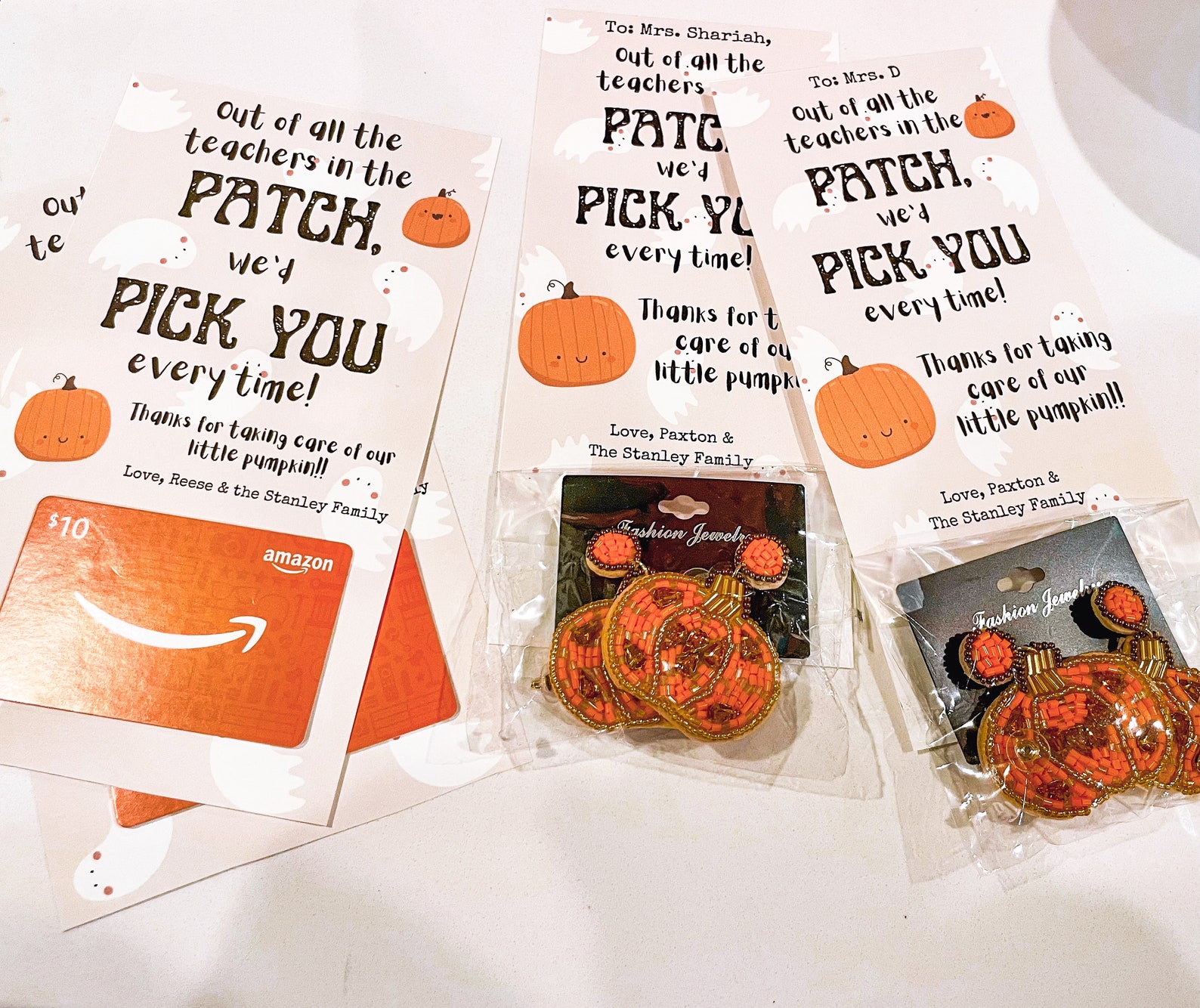 Pumpkin Patch Teacher Halloween, Fall, October Gift Tag- Gift Card ...