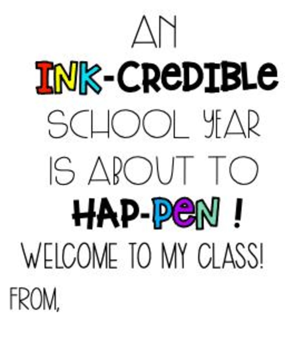 Back to School Pen Gift Tag: Teacher/student Printable (digital ...