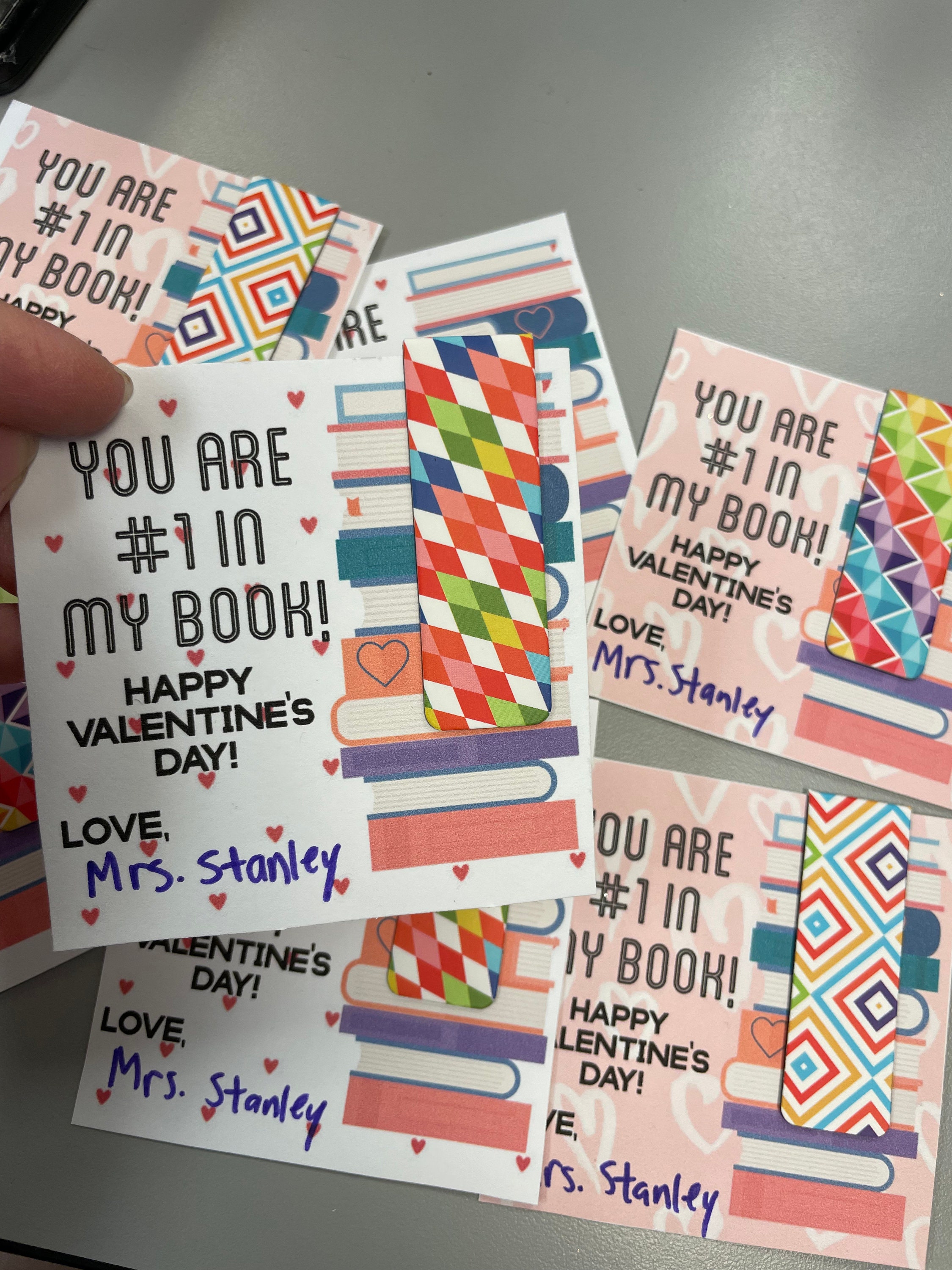Number 1 in My Book Valentines: Bookmarks or Book Valentines - Etsy
