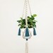 Macrame Plant Hanger TARA With Tassels, Recycled Cotton - Etsy