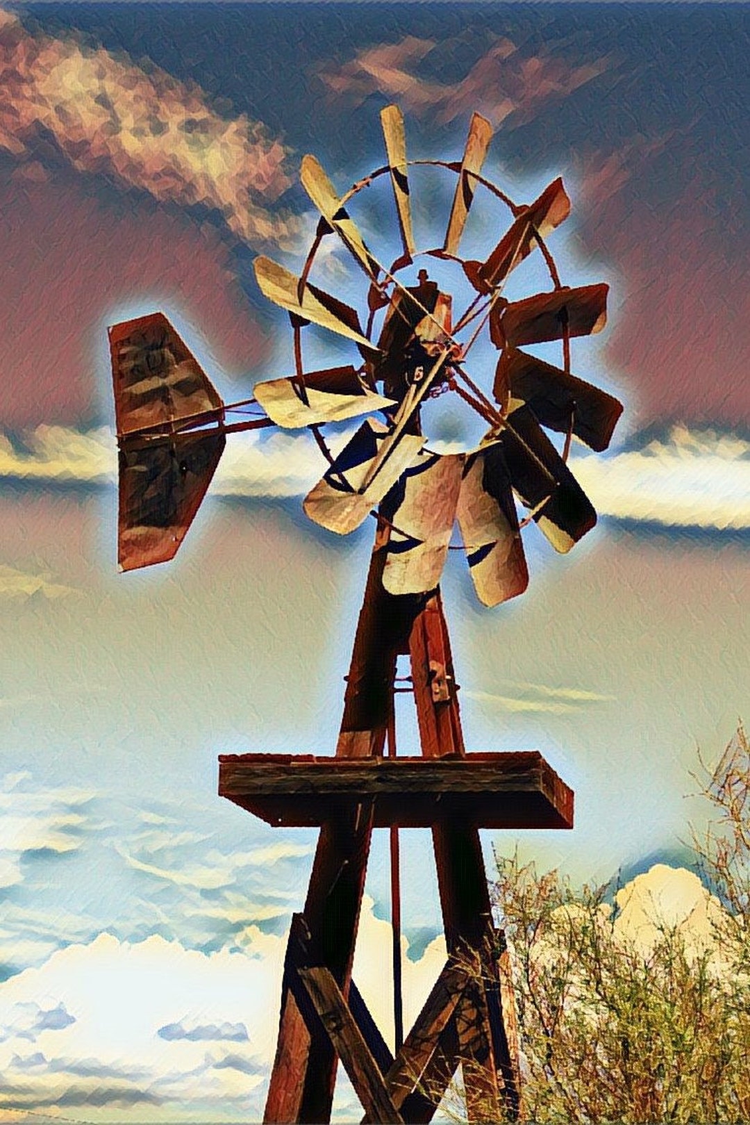 West Texas Windmill - Etsy