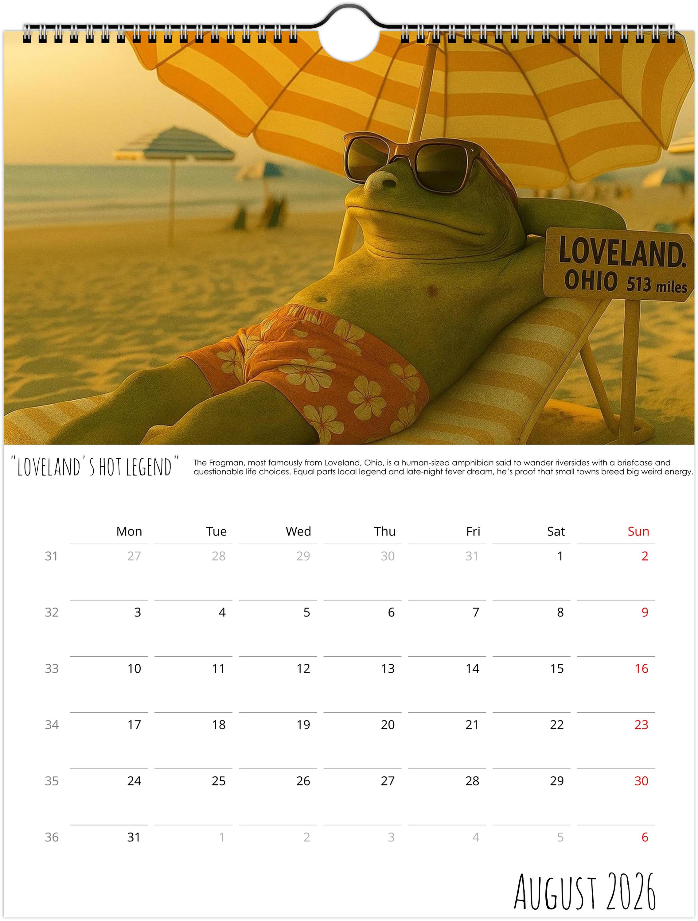 Twelve Months of Legendary Nonsense - Cryptid Creatures Wall Calendar ...