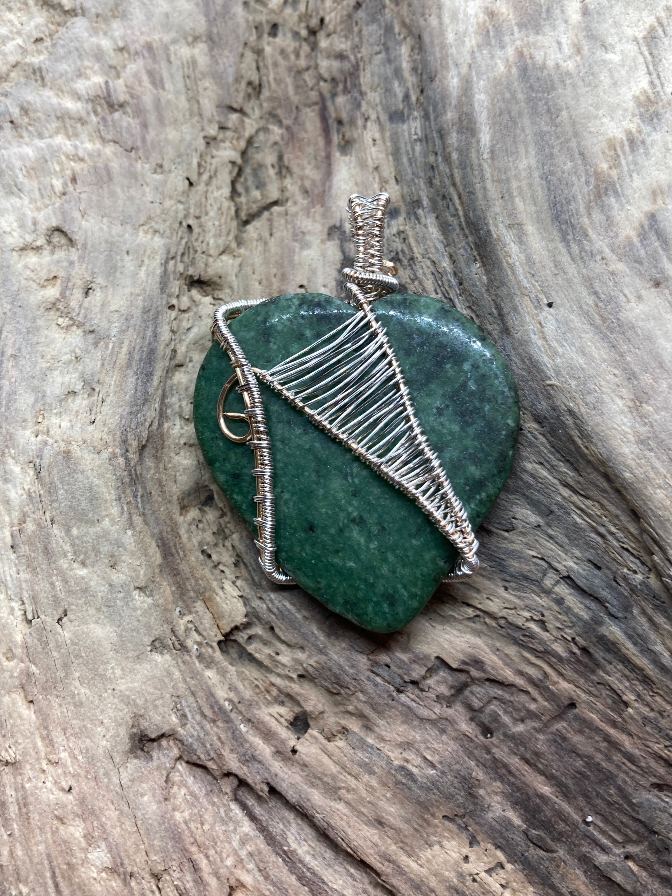 Handcrafted Reversible Wyoming Snowflake Jade pendant | Etsy