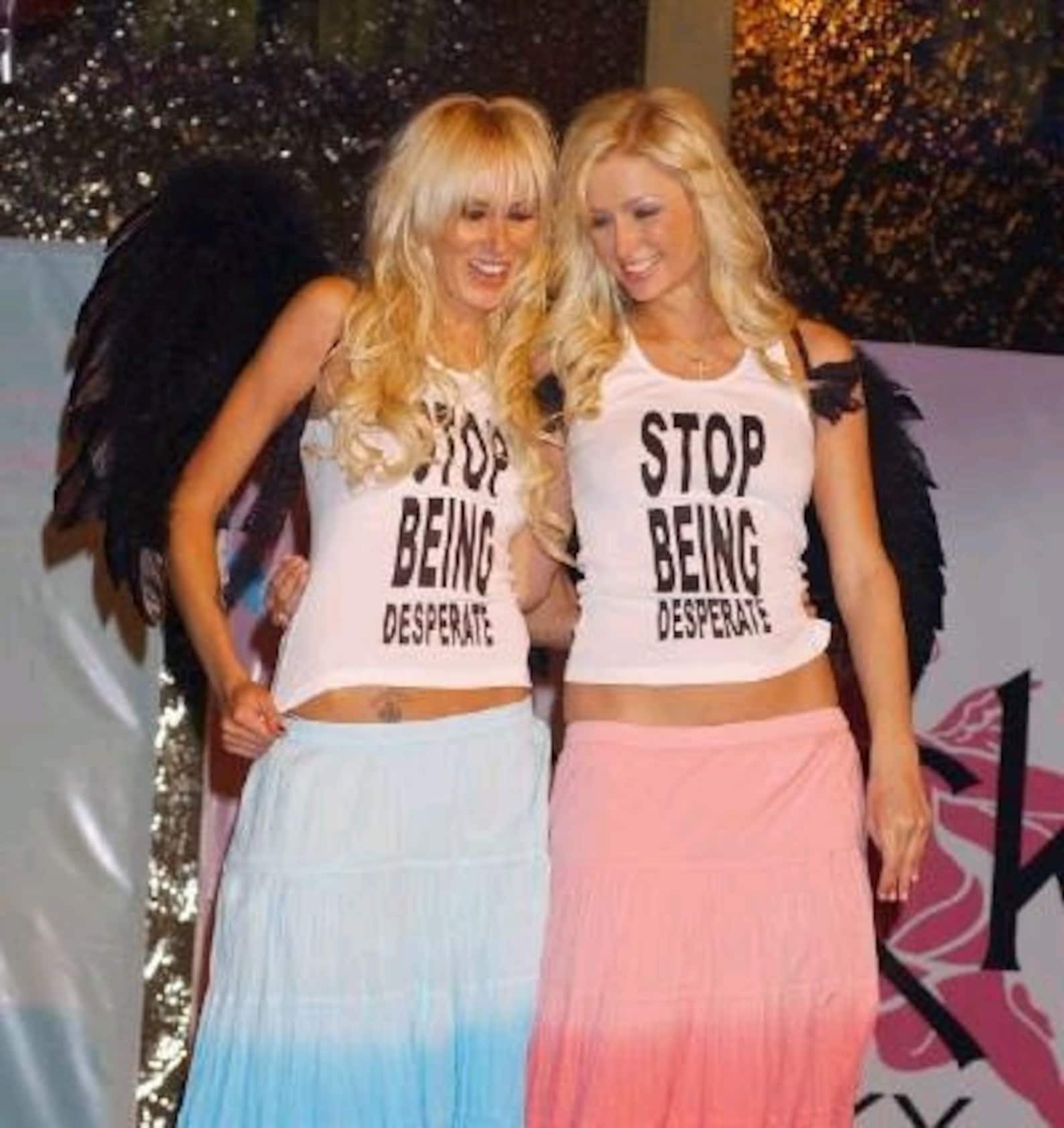 STOP BEING DESPERATE Tank Top Paris Hilton Quote Celebrity | Etsy