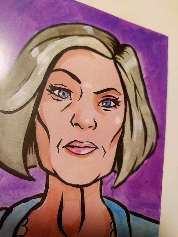 Art & Collectibles Screenprints Malory Archer Painting PRINT Prints ...