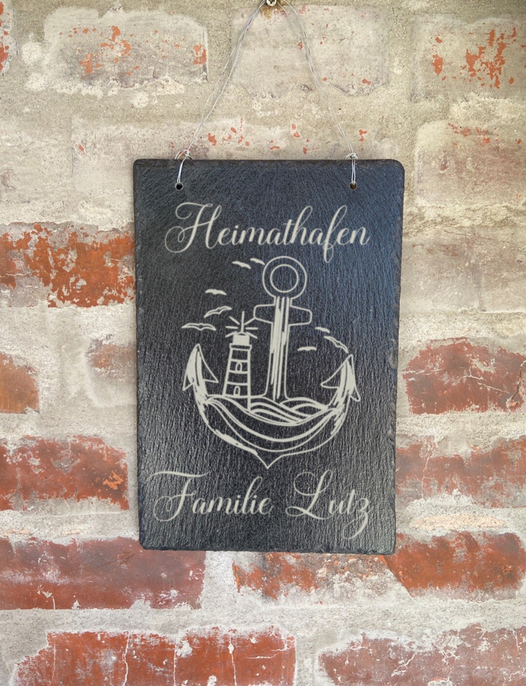 Slate Slab With Saying, Slate Door Sign, Slate Sign for the Entrance ...