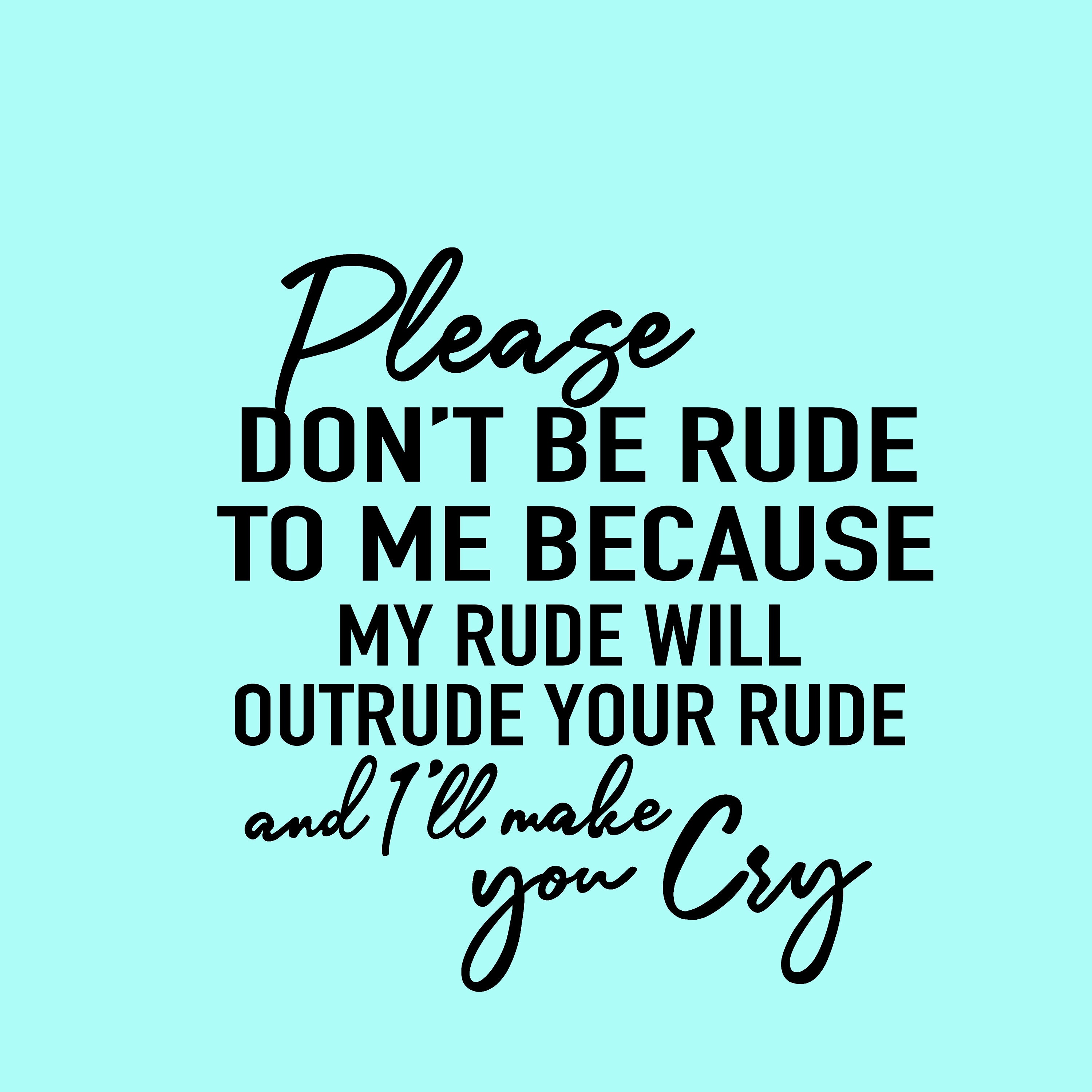 Don’t Be Rude - Etsy