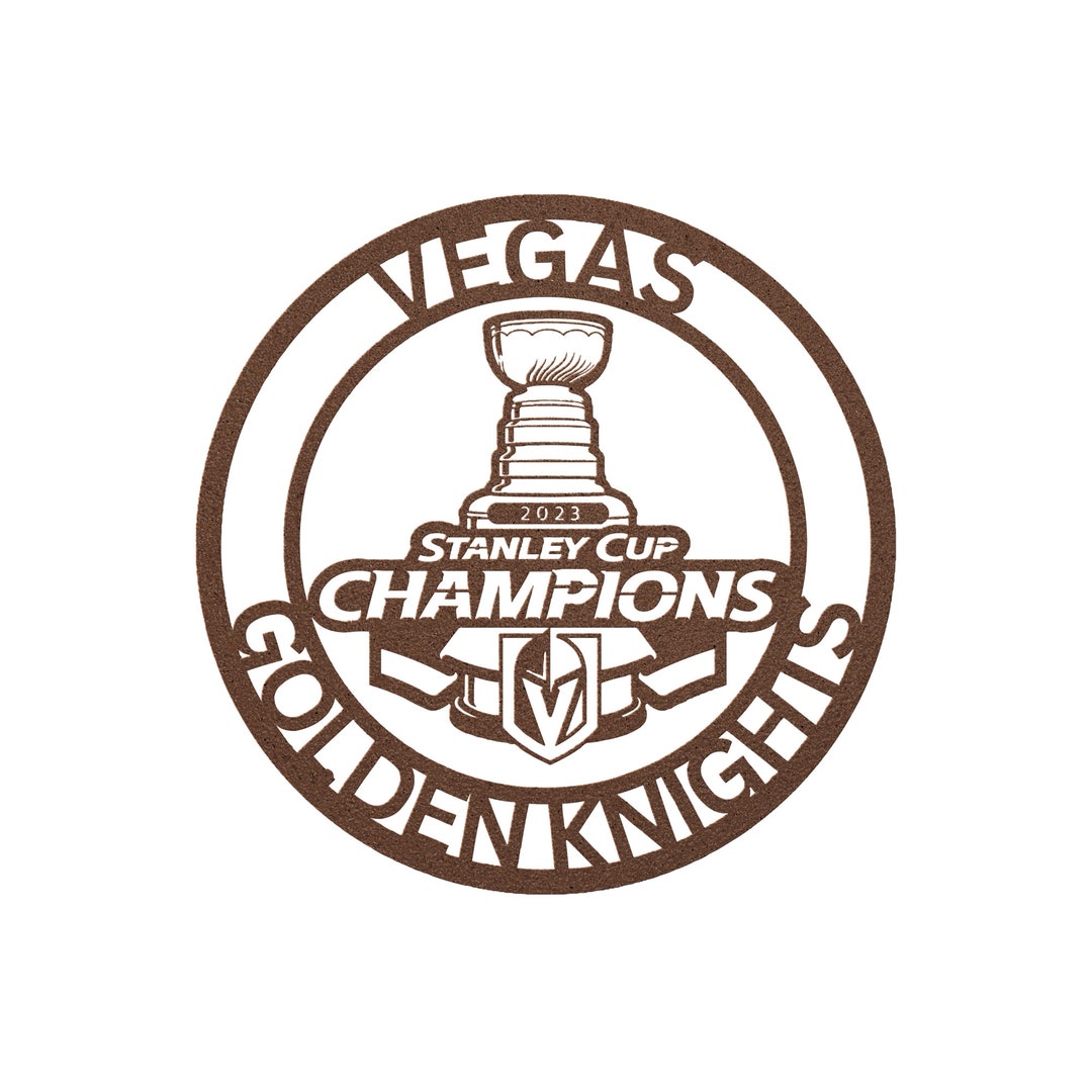 Stanley Cup Circle Vegas Golden Knights Metal Wall Sign for Home or ...