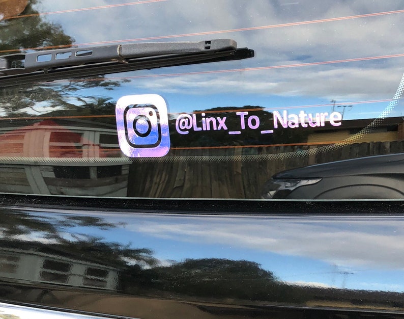 Follow Me Instagram Handle Sticker Instagram Car Sticker - Etsy