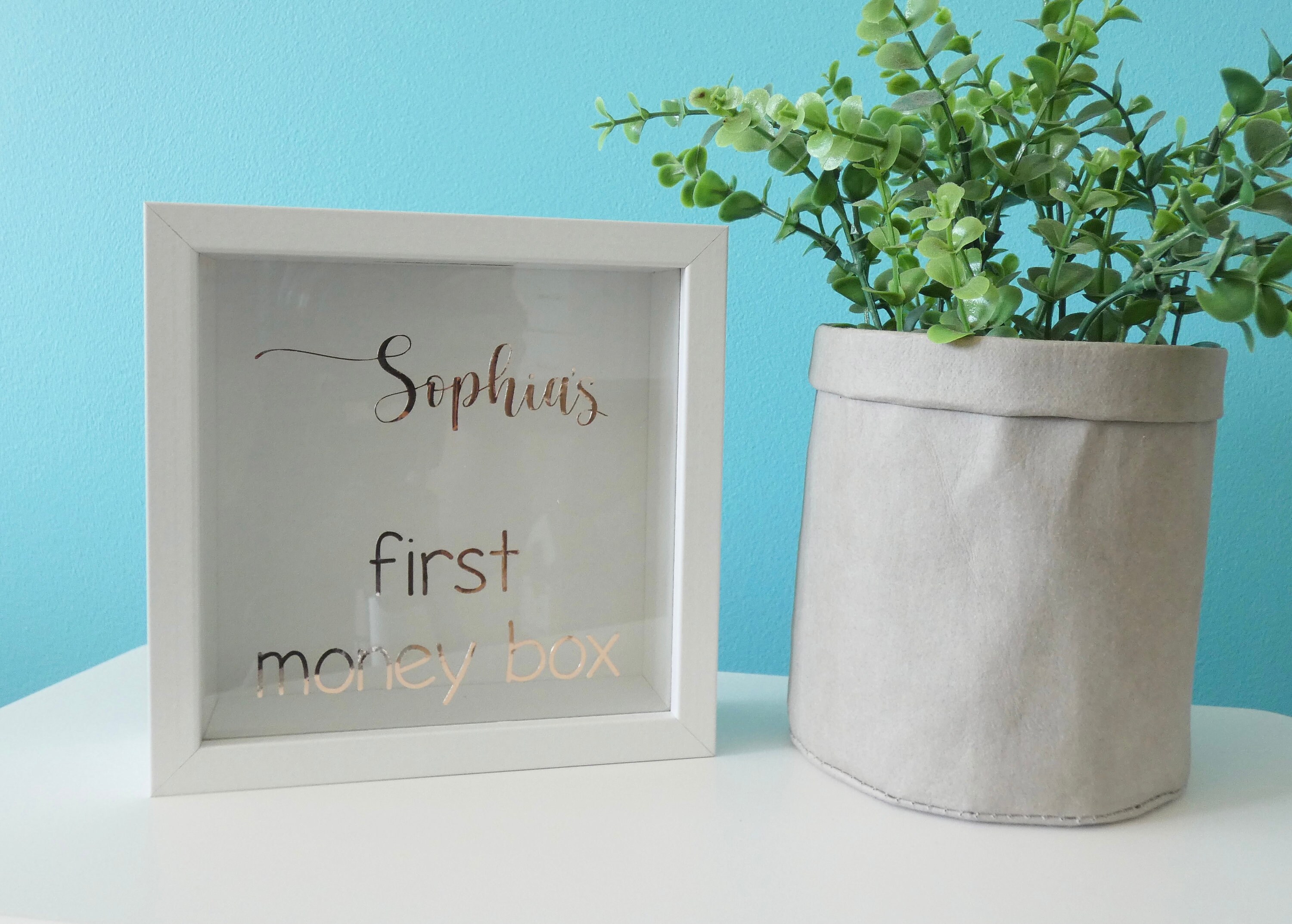 Personalised White Wood Money Box My First Money Box Savings - Etsy ...