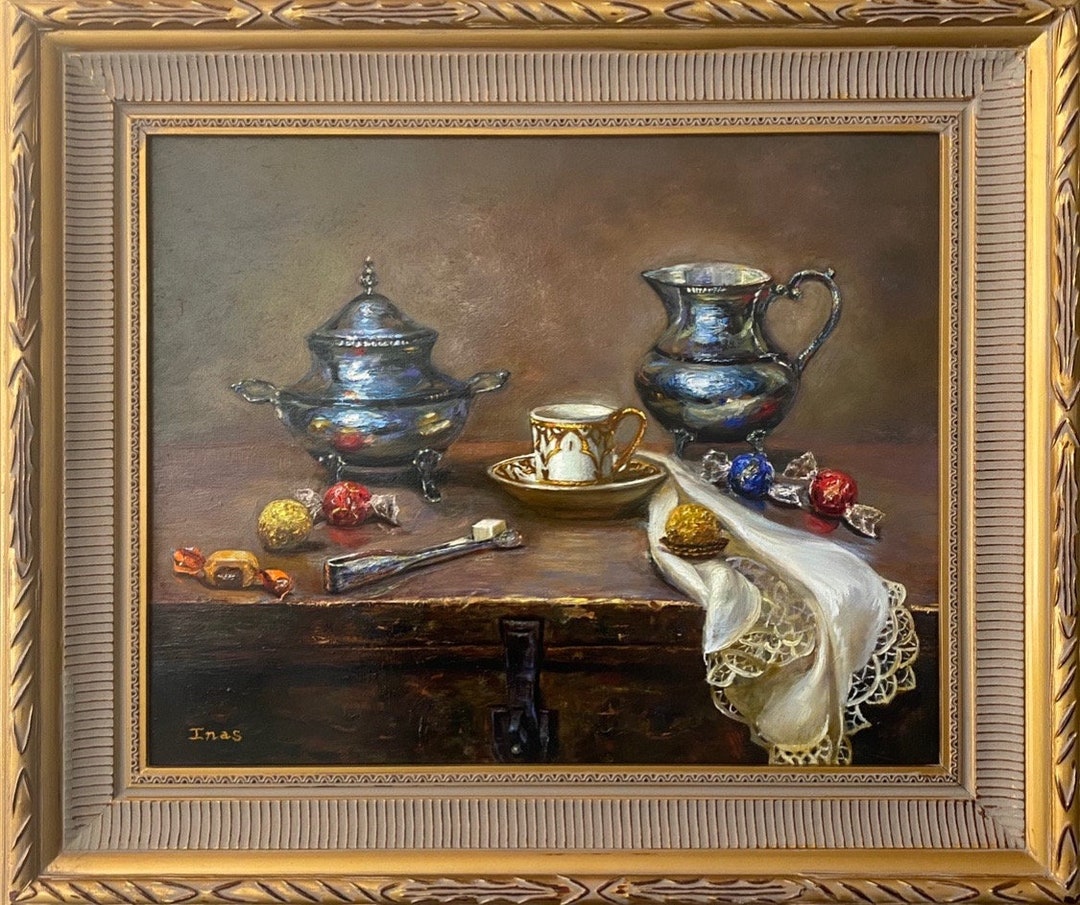 Still Life With Silver and Gold - Etsy