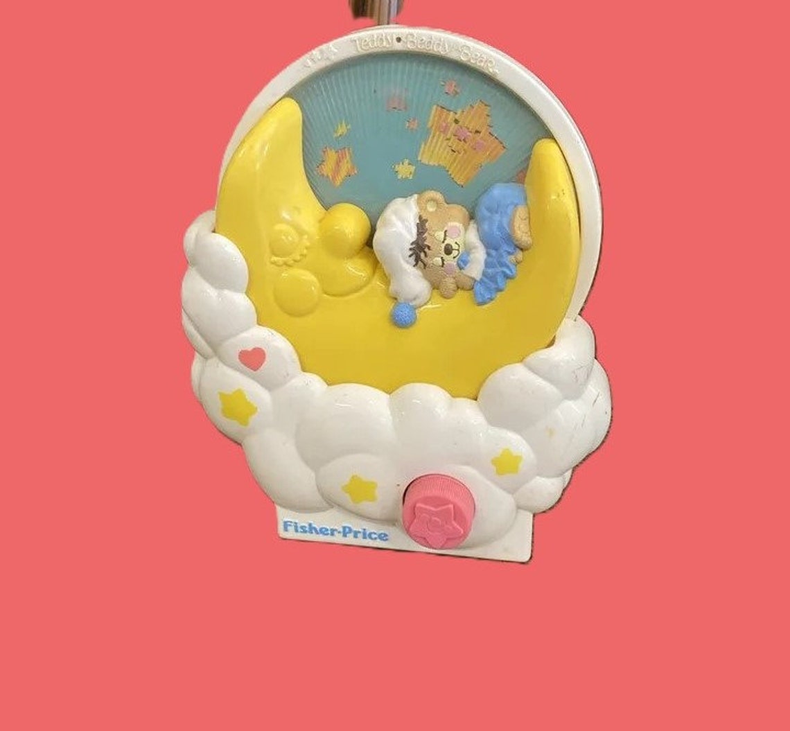 Vintage 1985 Fisher Price Teddy Beddy Bear Musical Wind-up Crib Toy - Etsy