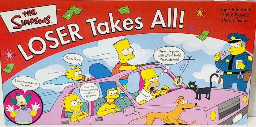 Vintage 2001 the Simpsons Loser Takes All Board Game NIB - Etsy