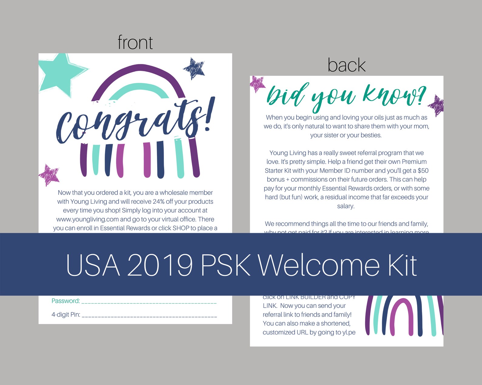 Welcome Kit | New Member Welcome Package | Welcome Cards | YL Essential ...