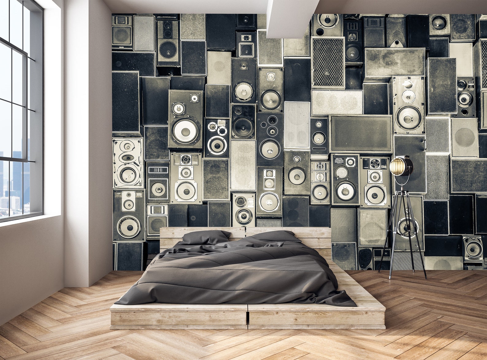 Music Wallpaper Peel and Stick Removable Music Speakers Wall - Etsy