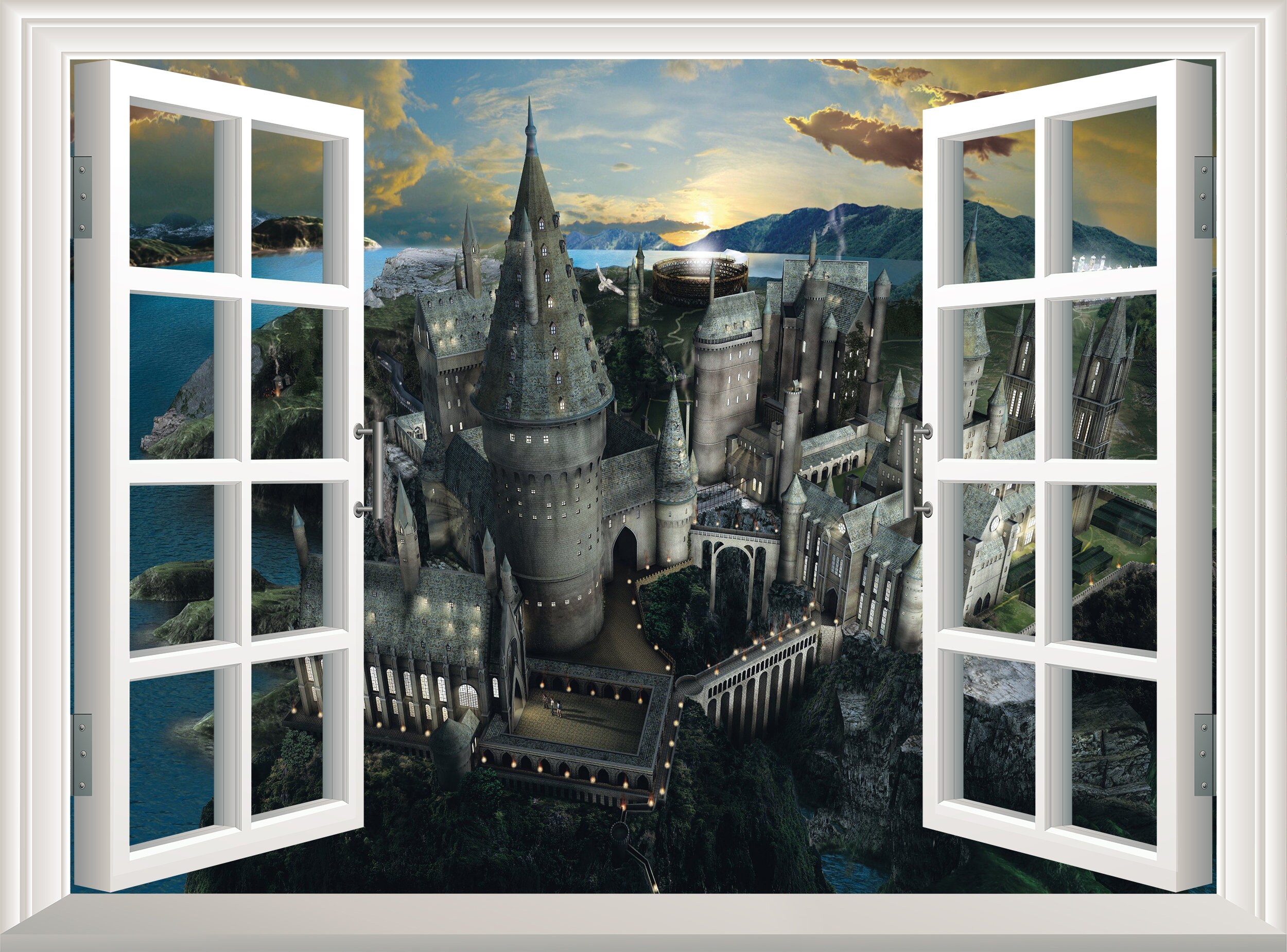 Wall Decal Kids Wall Mural Hogwarts Castle Wall Sticker 3D | Etsy