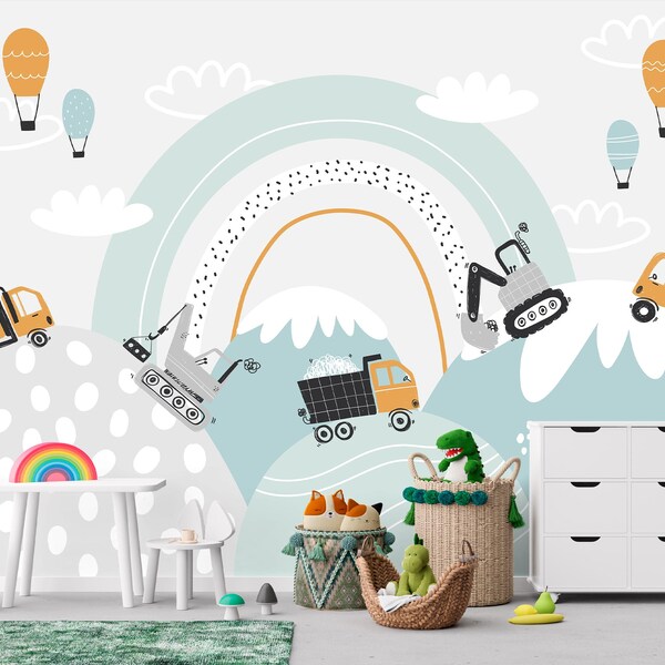 Construction Wallpaper - Etsy