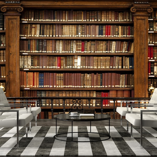 Library Wall Murals - Etsy