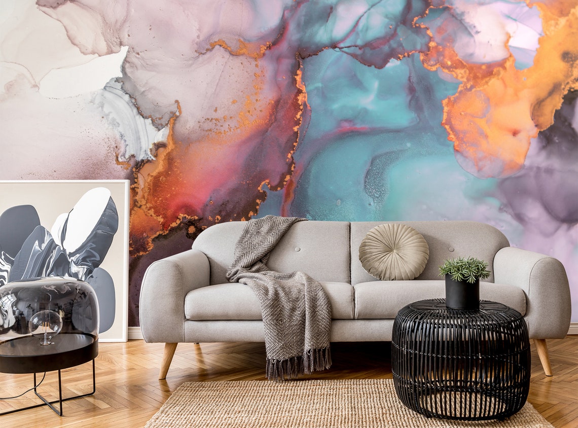 Marble Wallpaper Marble Wall Mural Marble Texture Photo | Etsy