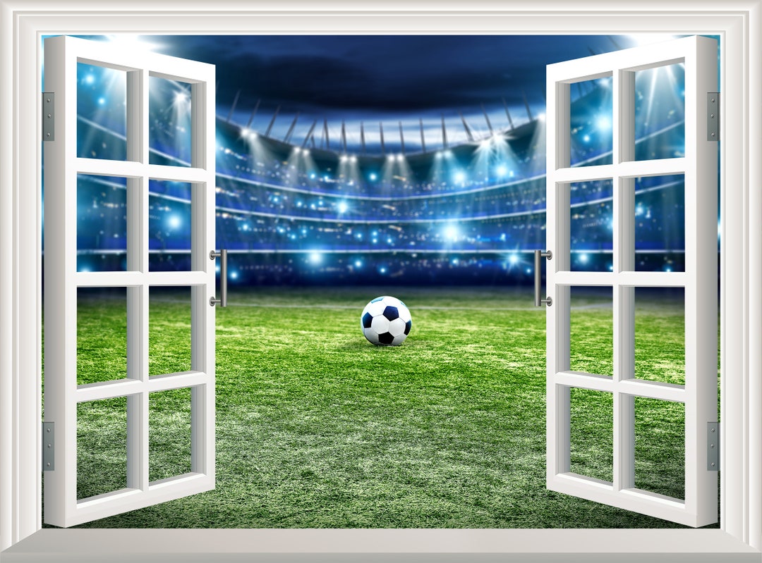3D Football Stadium Window Wall Decal: Boys Sports Room Decor - Etsy