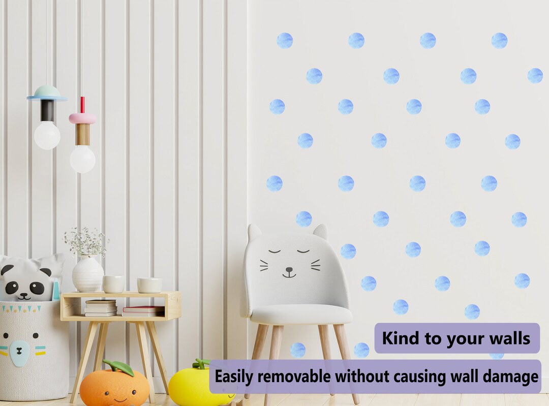 Large Watercolour Polka Dot Wall Stickers Wall Decal for - Etsy