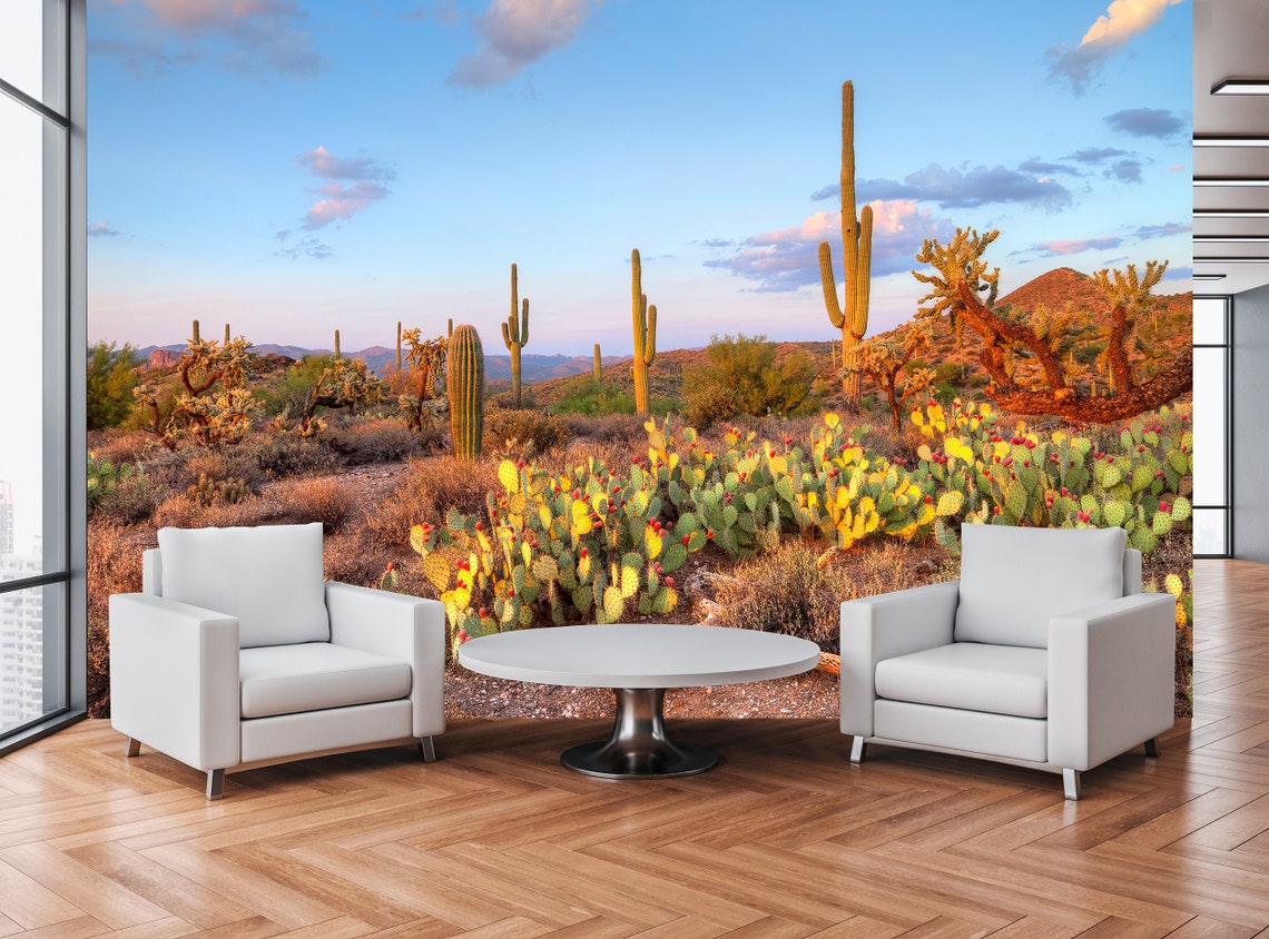 Peel and Stick Sonoran Desert Mural Photo Wallpaper Removable | Etsy