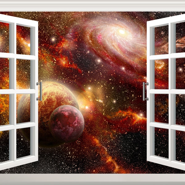3d Space Window Decal - Etsy