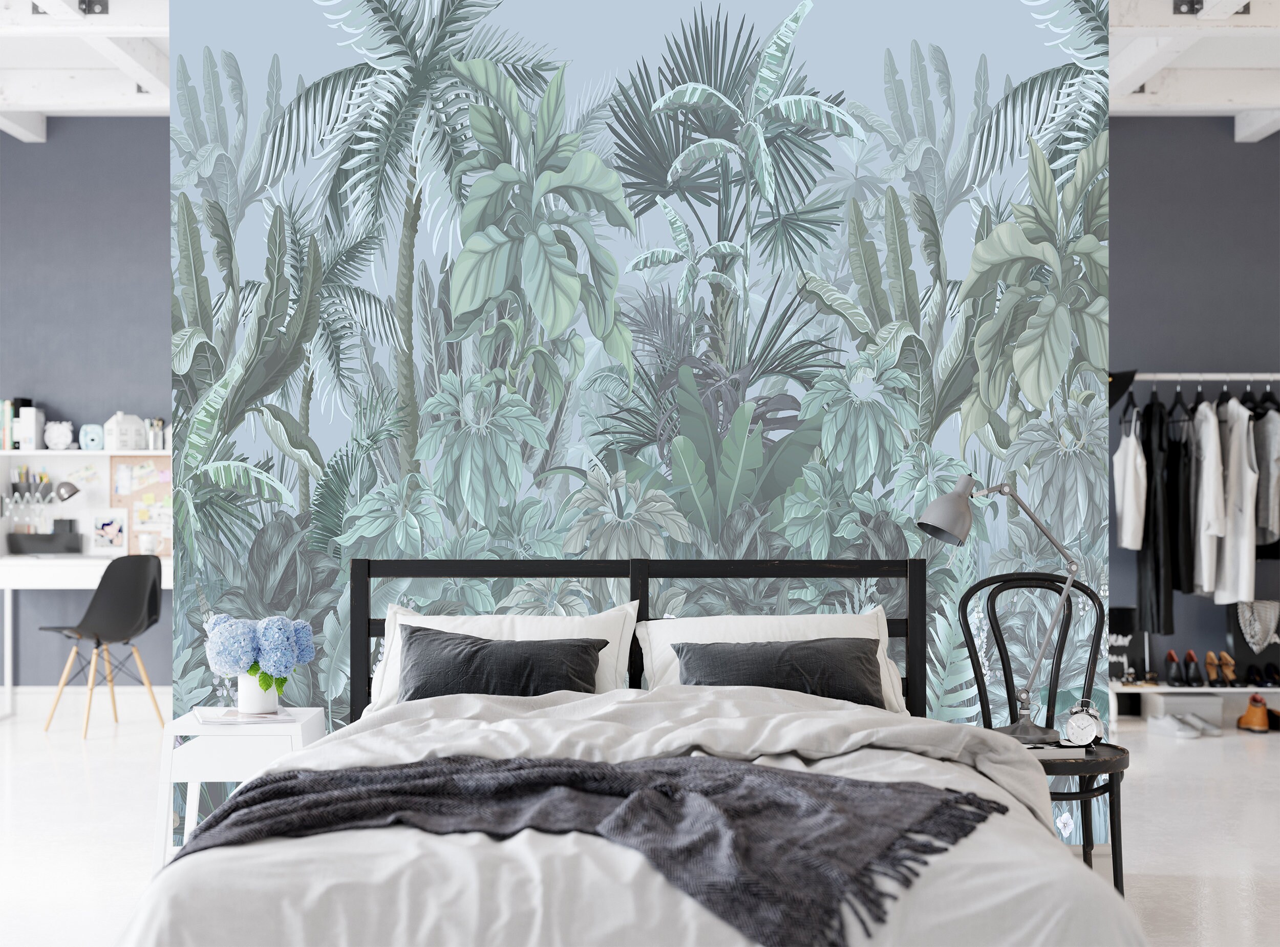 Tropical Forest Photo Wallpaper Mural Wall Mural Jungle | Etsy