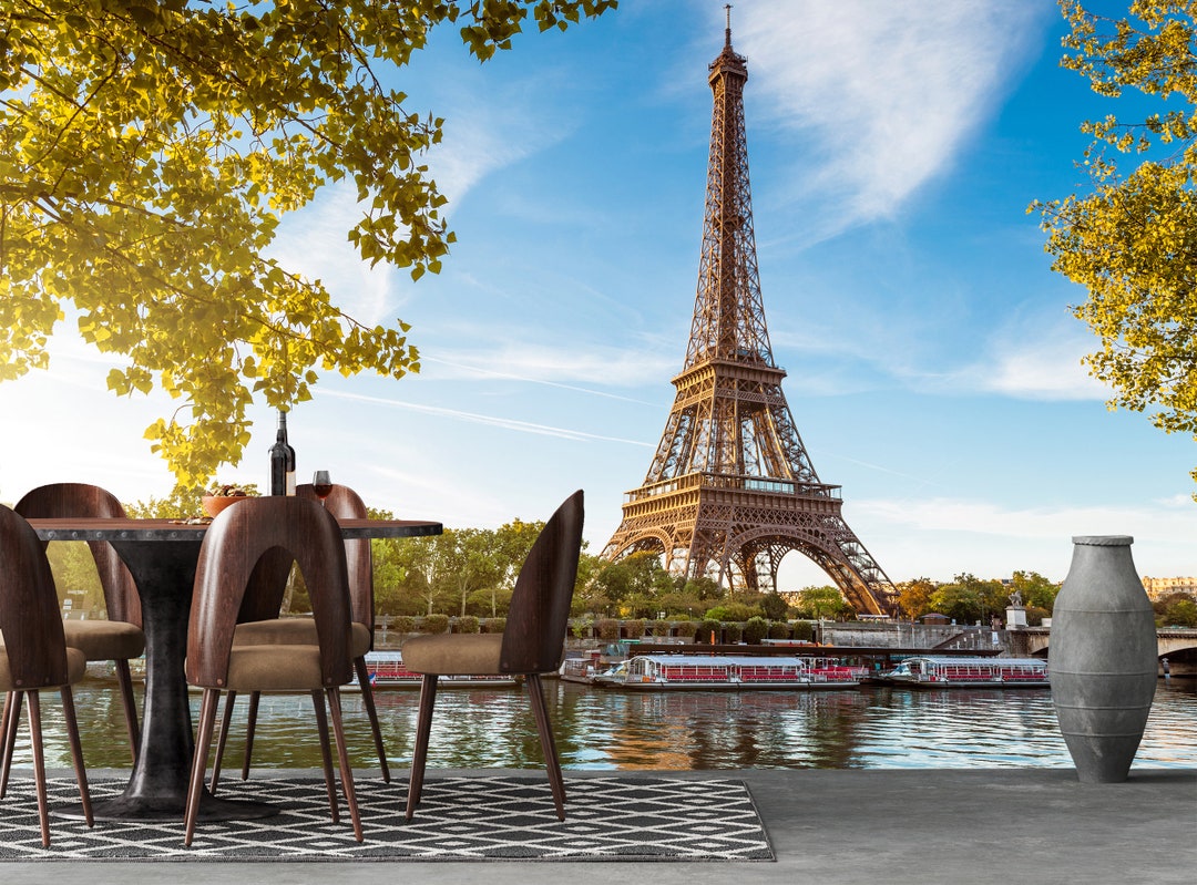 Paris Wallpaper, Paris Mural, Paris Wall Mural, Eifel Tower Mural ...