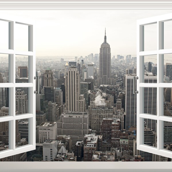 City Scape Decal - Etsy