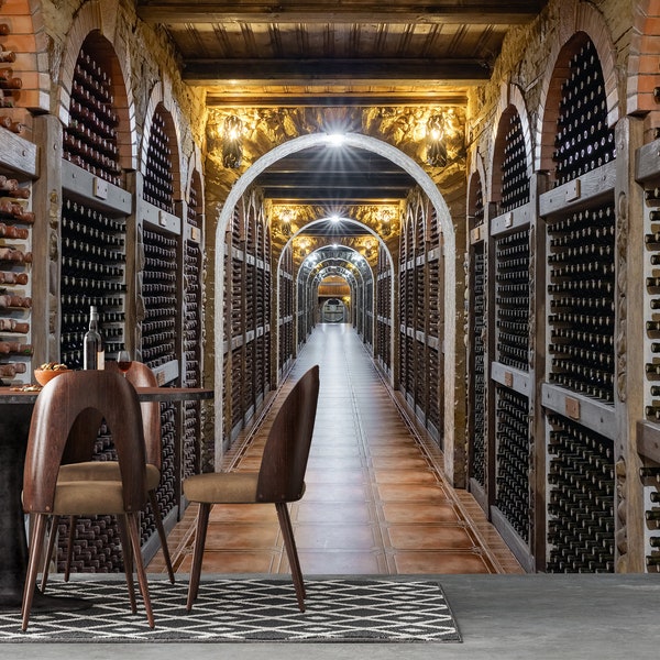 Wine Cellar Wall Mural - Etsy