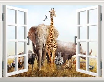 Jungle Window Decal - Etsy