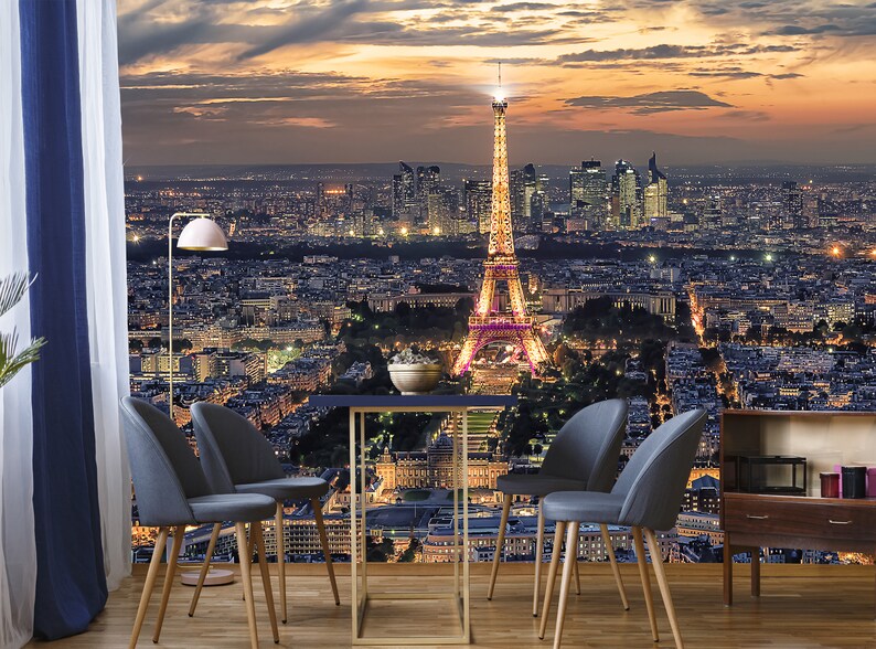 Paris Wallpaper Paris Mural Paris Wall Mural Eifel Tower | Etsy