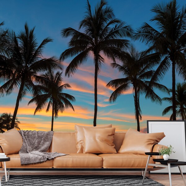 Palm Tree Wall Mural - Etsy